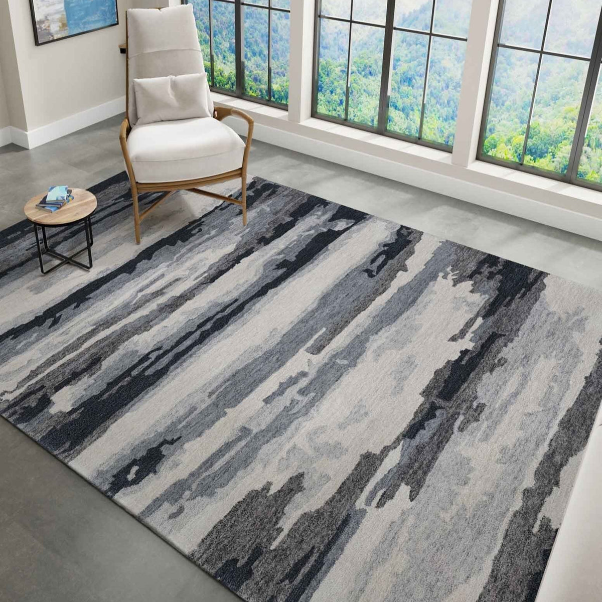 Buy Now Handmade Gray Texture Carpet – Carpet Point India